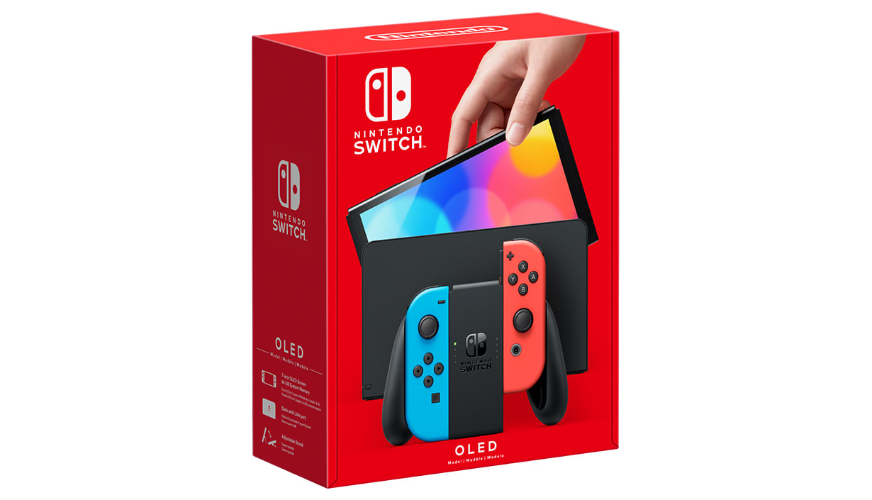 Nintendo Switch - OLED Model Neon Blue/Neon Red set - Site officiel ...