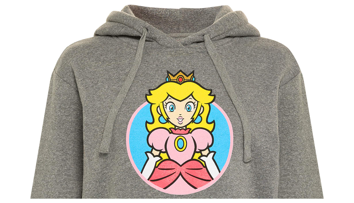 Peach Portal Hoodie - Gray (Women's Cut) - Nintendo Official Site