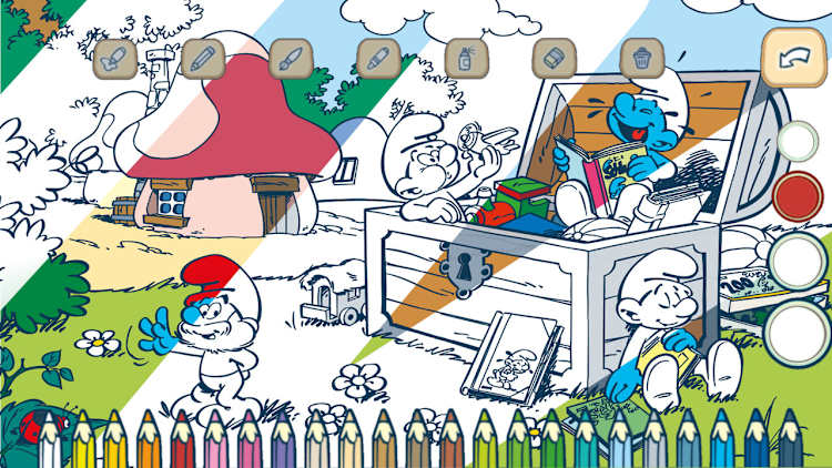 smurf village coloring pages
