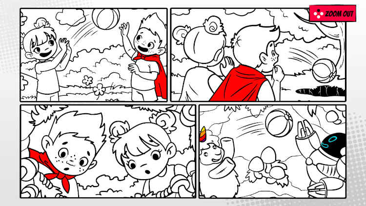 comic coloring book switch