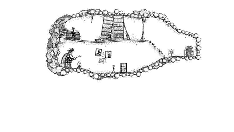 winding path drawing