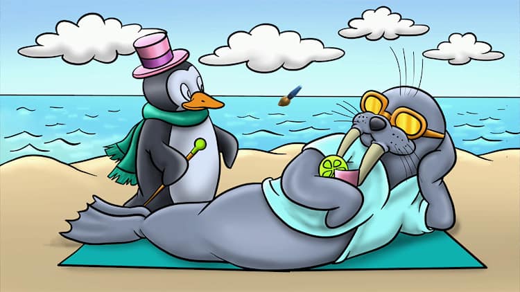 silly animals coloring book