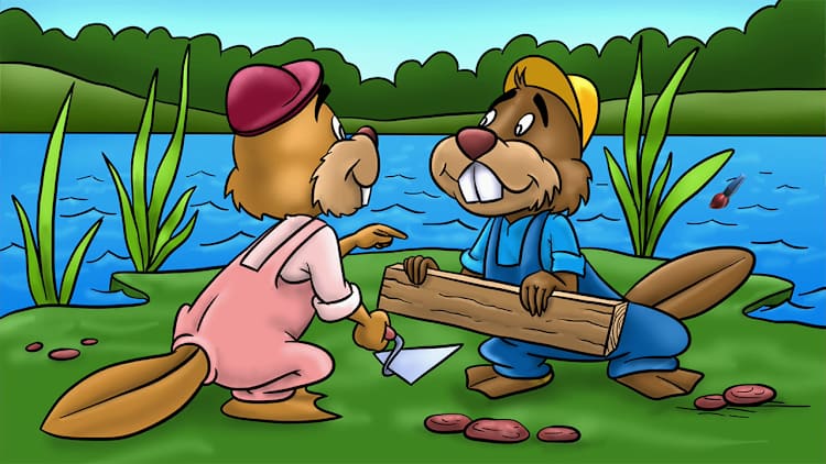 coloring book beaver