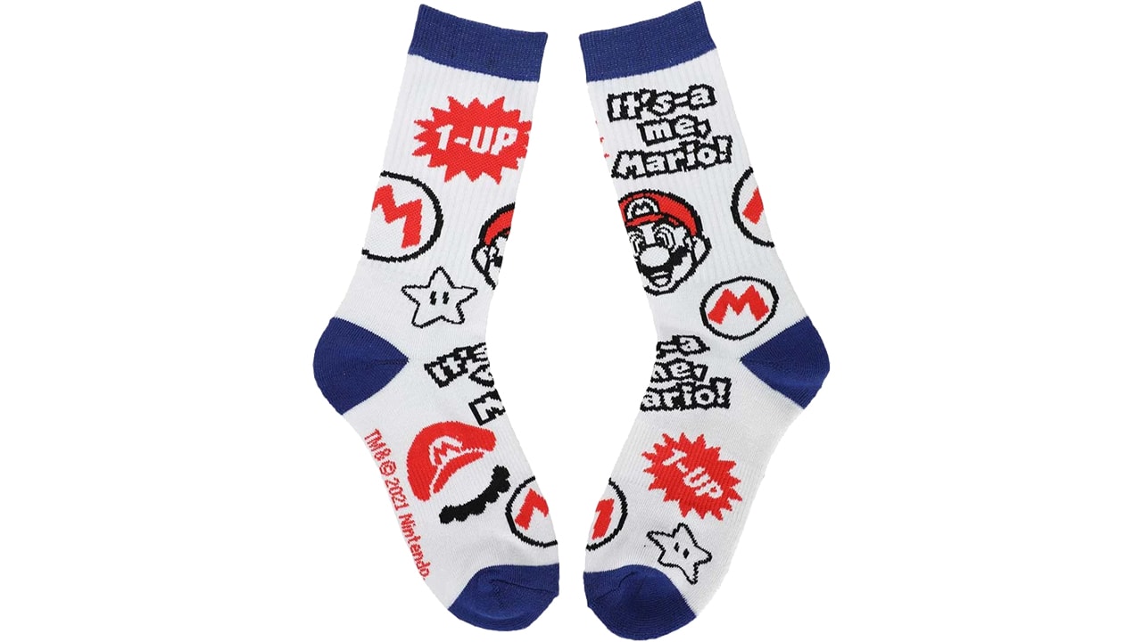 Super Mario™ Power-Up Icons Crew Socks - Nintendo Official Site
