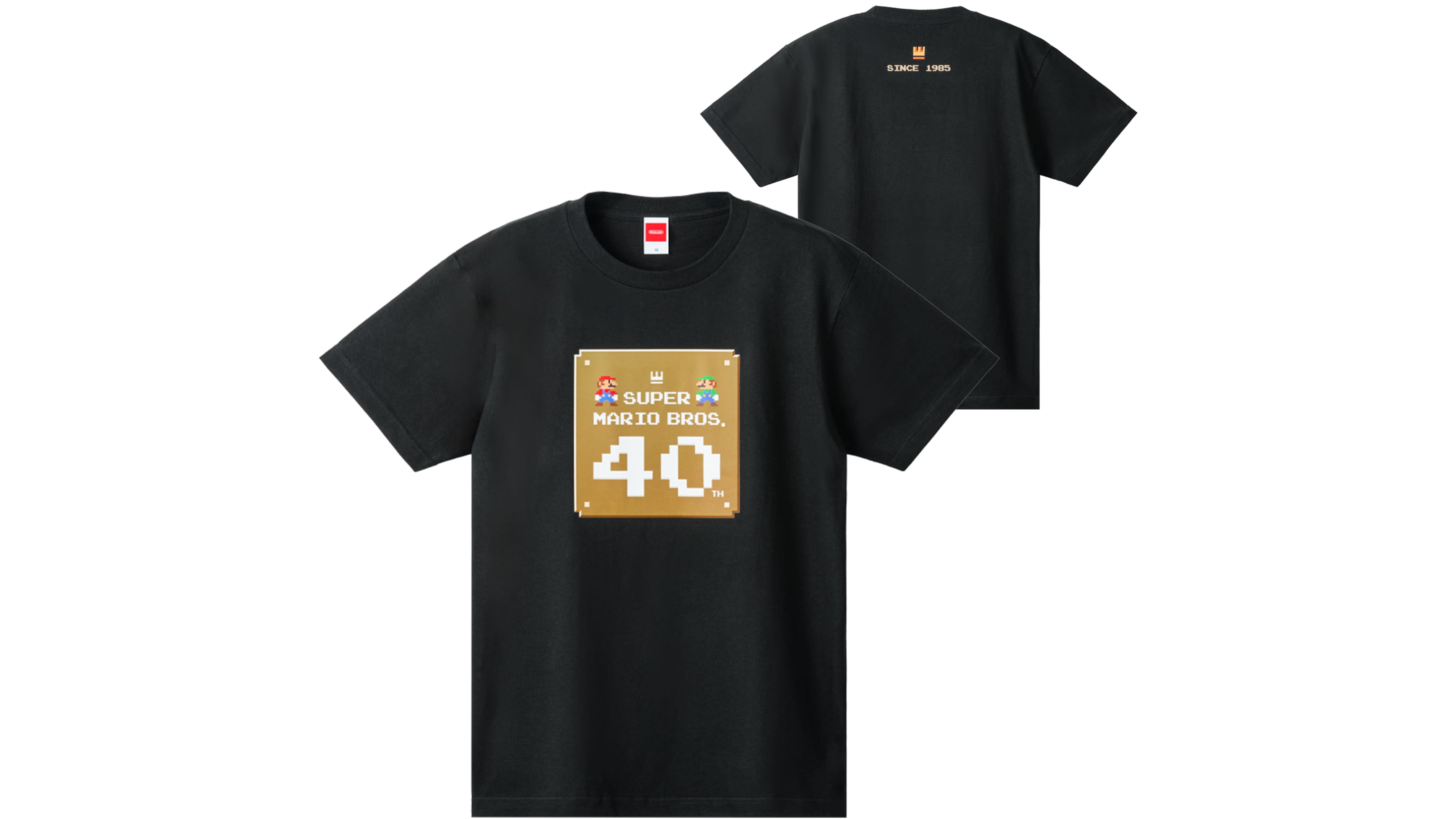 Super Mario Bros.™ 40th Anniversary T-Shirt - Black - Nintendo Official ...