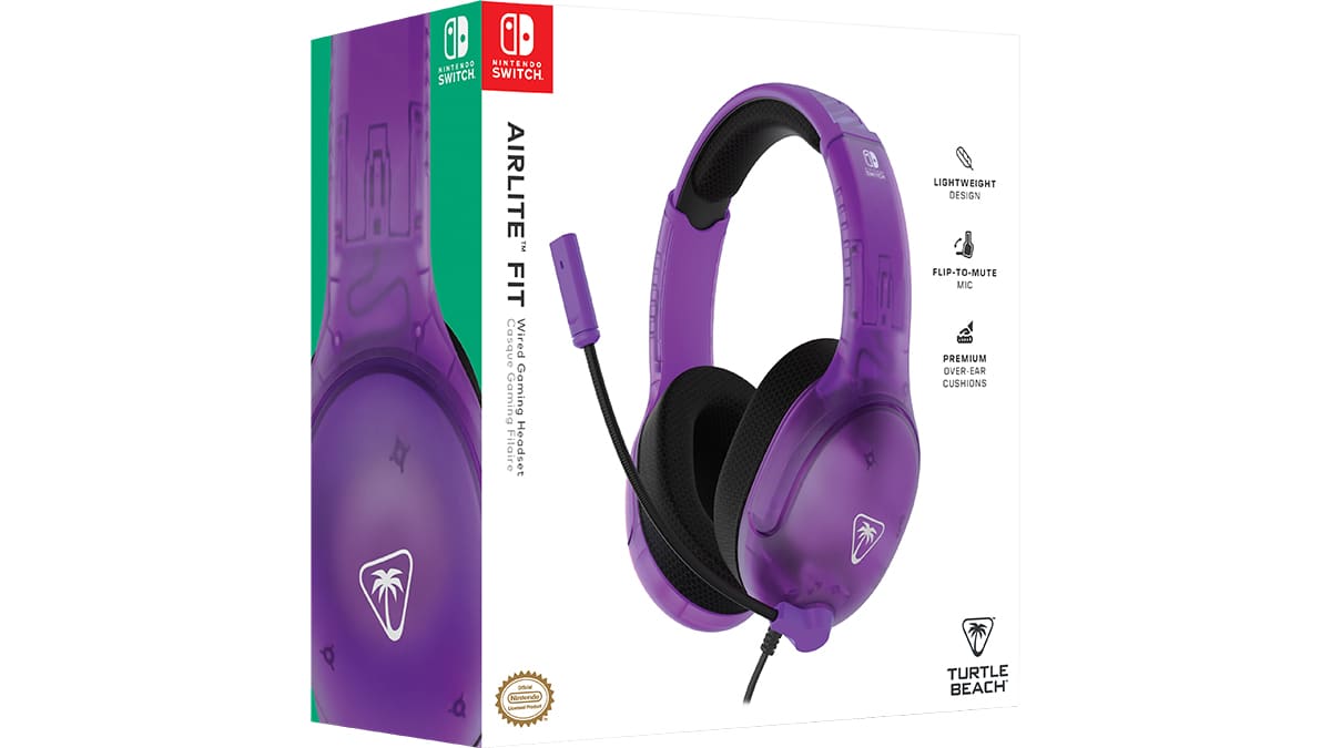 Airlite™ Fit Wired Ghost Purple Gaming Headset for Nintendo Switch ...