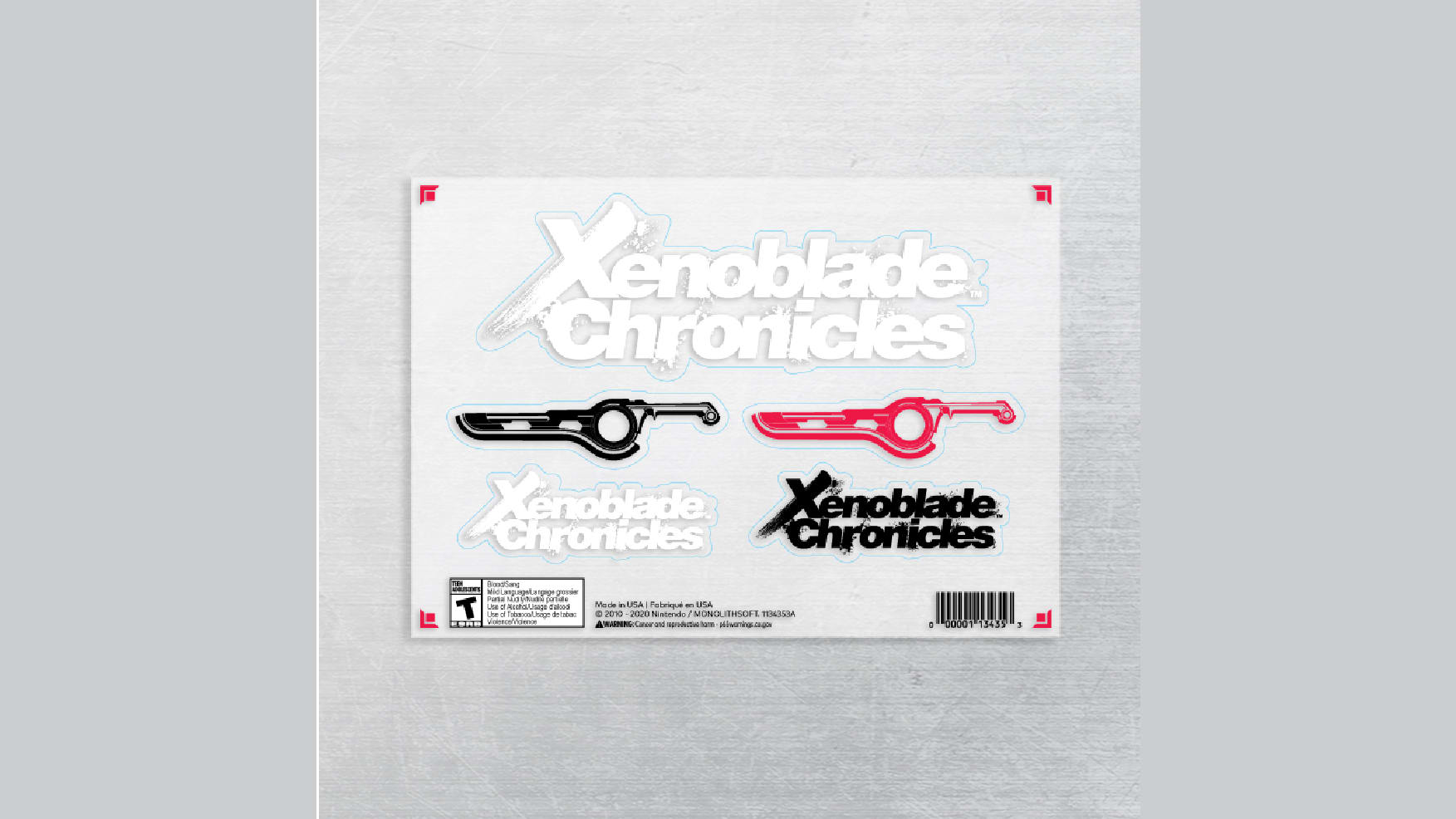 Xenoblade Chronicles: Definitive Edition - Three sheets of stickers ...