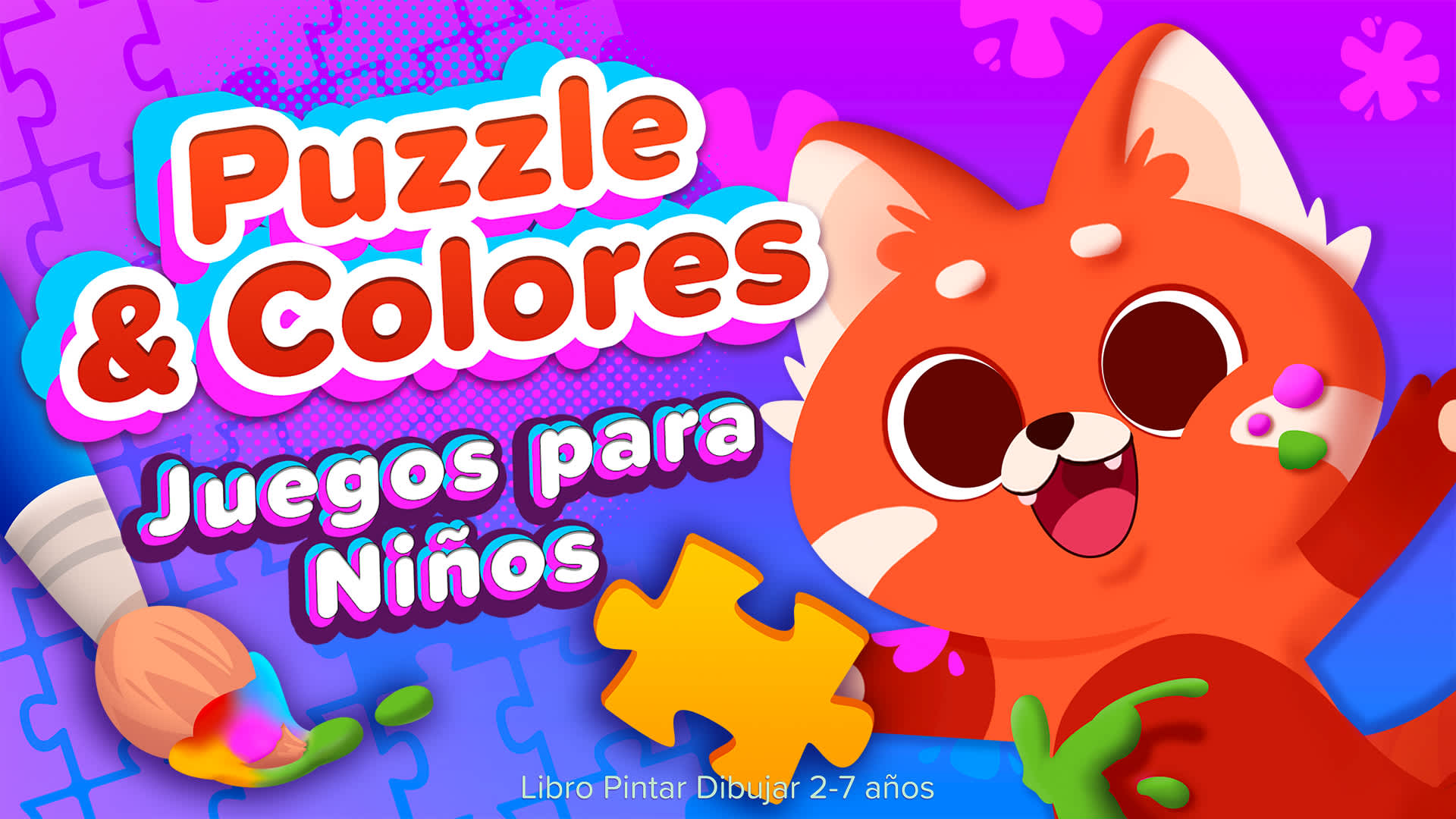 Puzzle & Colores Juegos para Niños Libro Pintar Dibujar 2-7 años para ...