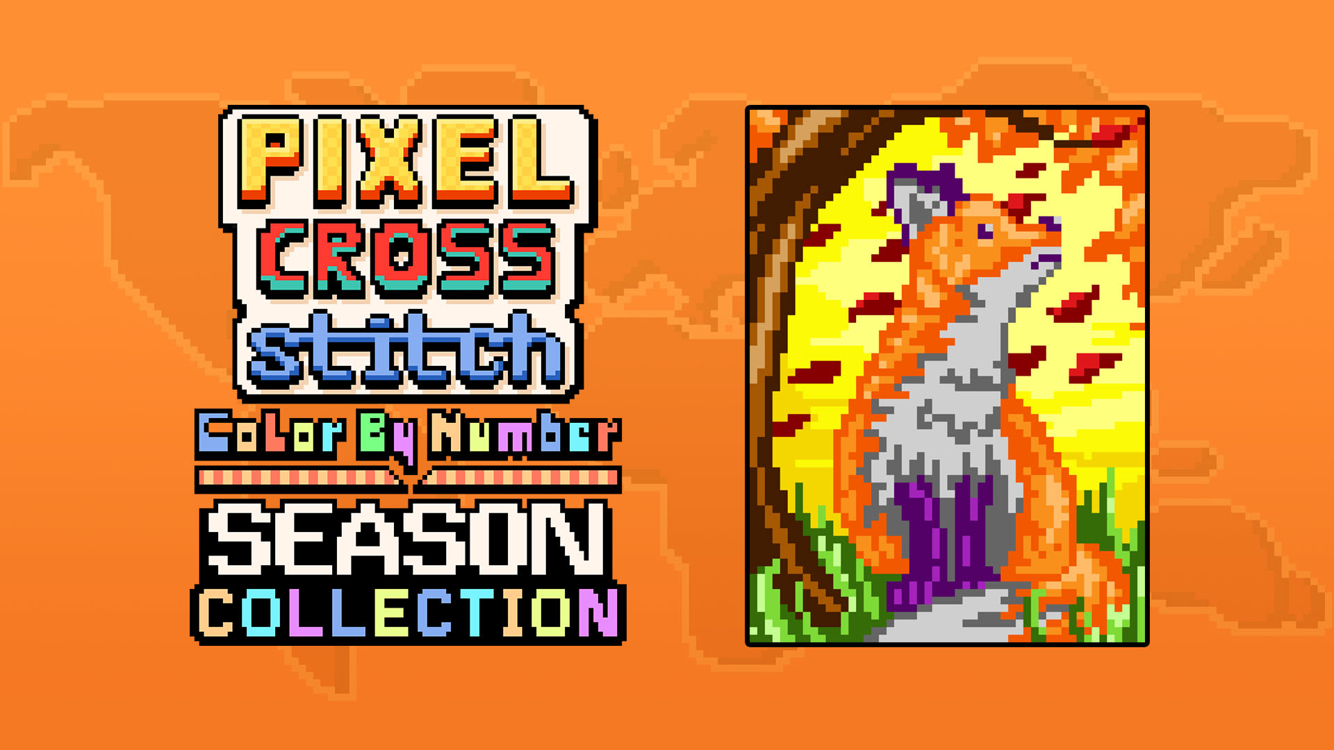 Pixel Cross Stitch Color by Number Seasons Collection para Nintendo ...