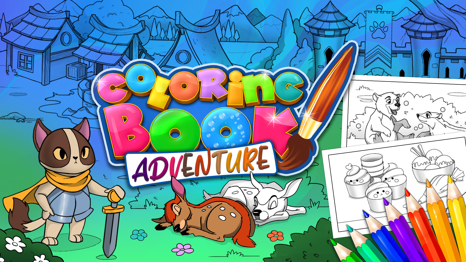 Coloring Book: Adventure Chapter - 29 drawings for Nintendo Switch ...