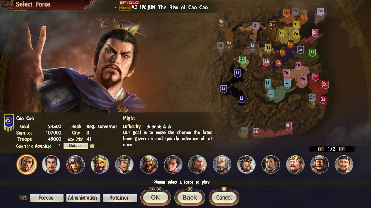 Scenario [The Rise of Cao Cao] & Event Set for Nintendo Switch ...
