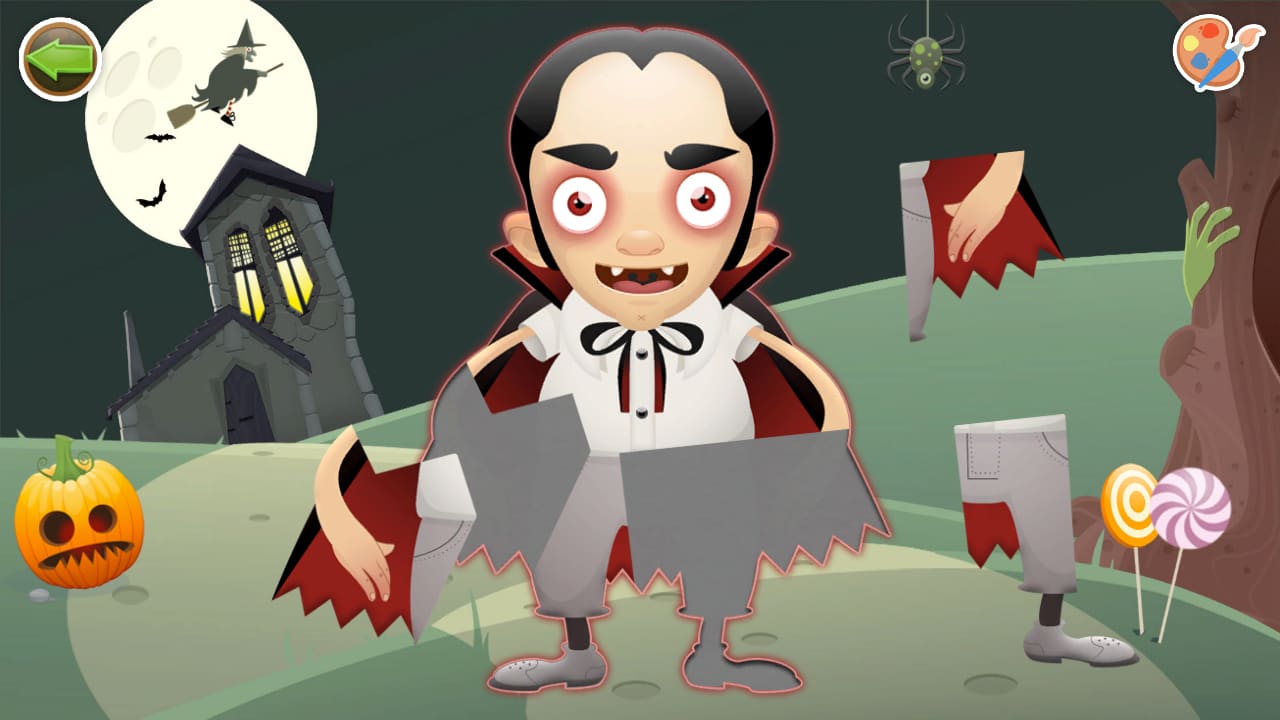 Halloween Puzzle & Coloring Fun Games for Toddlers & Kids 3+ for ...