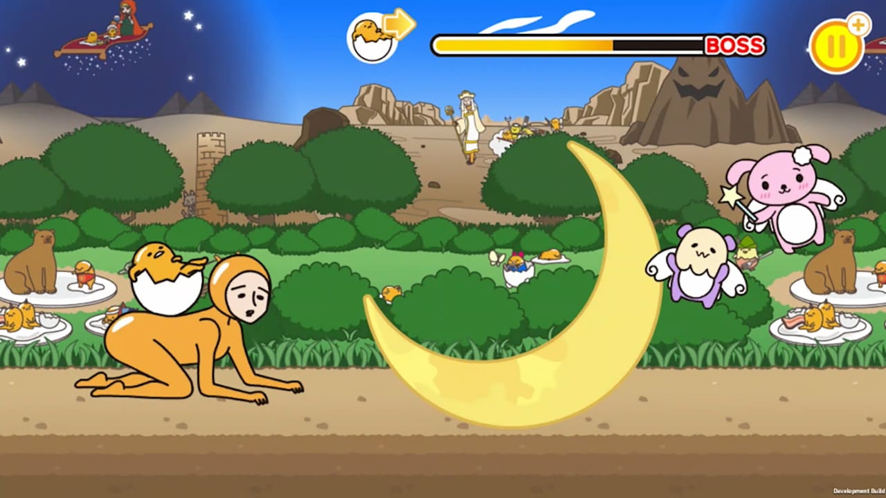 "GUDETAMARUN" - Running GUDETAMA ! But GUDETAMA wants to be Gudegude ...