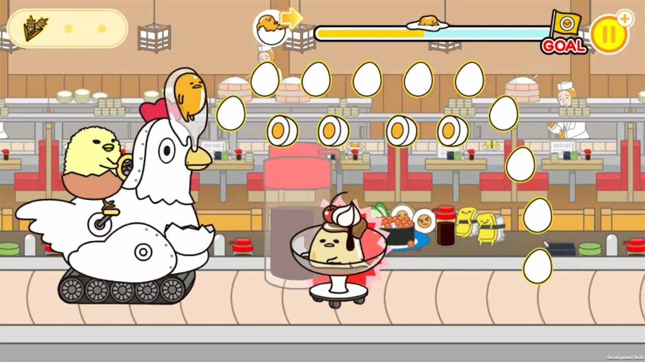 "GUDETAMARUN" - Running GUDETAMA ! But GUDETAMA wants to be Gudegude ...