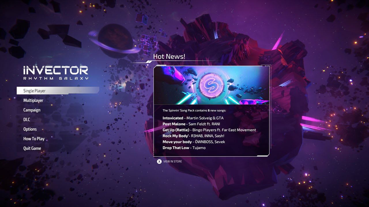 Invector: Rhythm Galaxy - Spinnin' Song Pack for Nintendo Switch ...