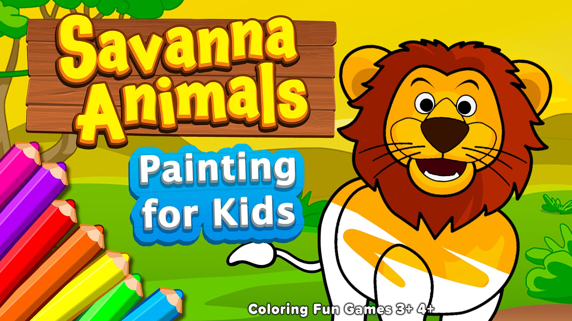 Savanna Animals Painting for Kids Coloring Fun Games 3+ 4+ for Nintendo ...