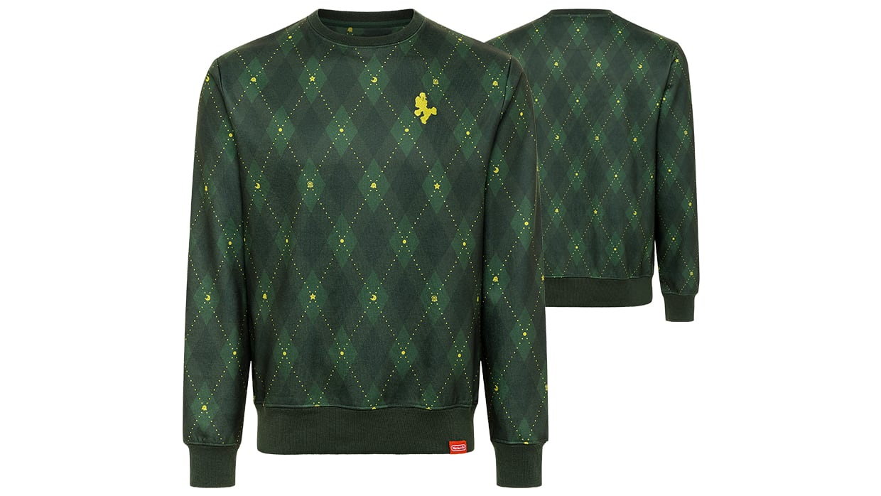 Super Mario™ - Green Argyle Sweatshirt - 2XL - Nintendo Official Site
