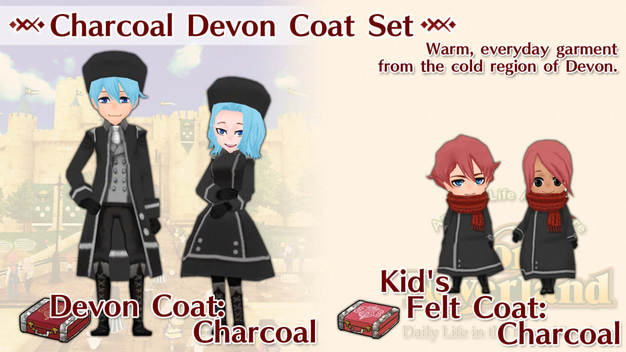 Charcoal Devon Coat Set for Nintendo Switch - Nintendo Official Site