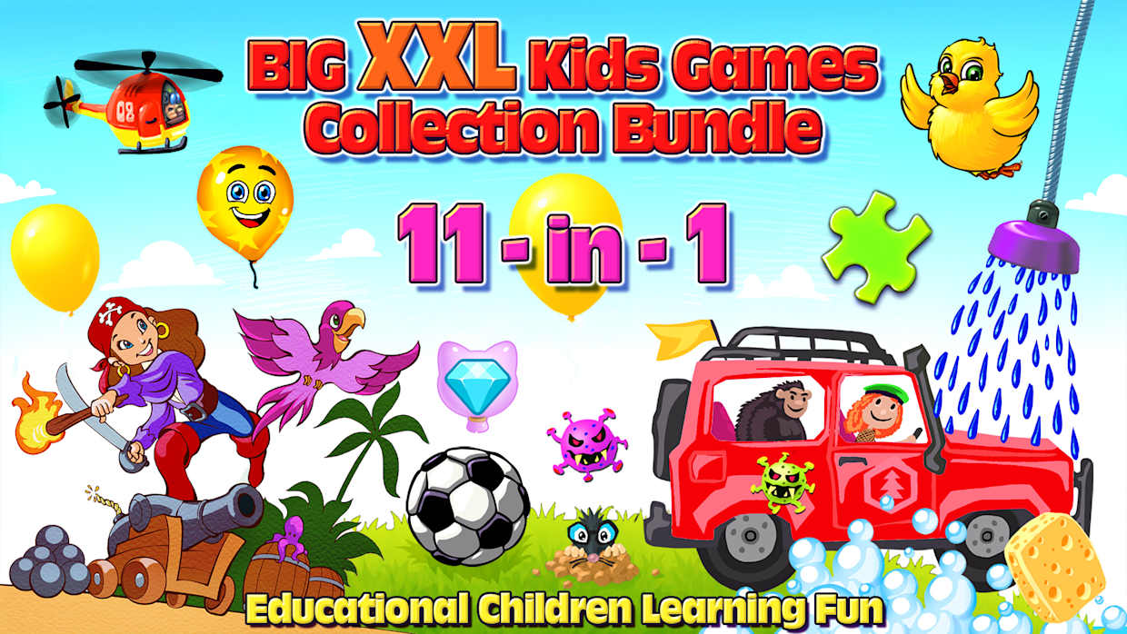 Big XXL Kids Games Collection Bundle 11-in-1 Educational Children ...