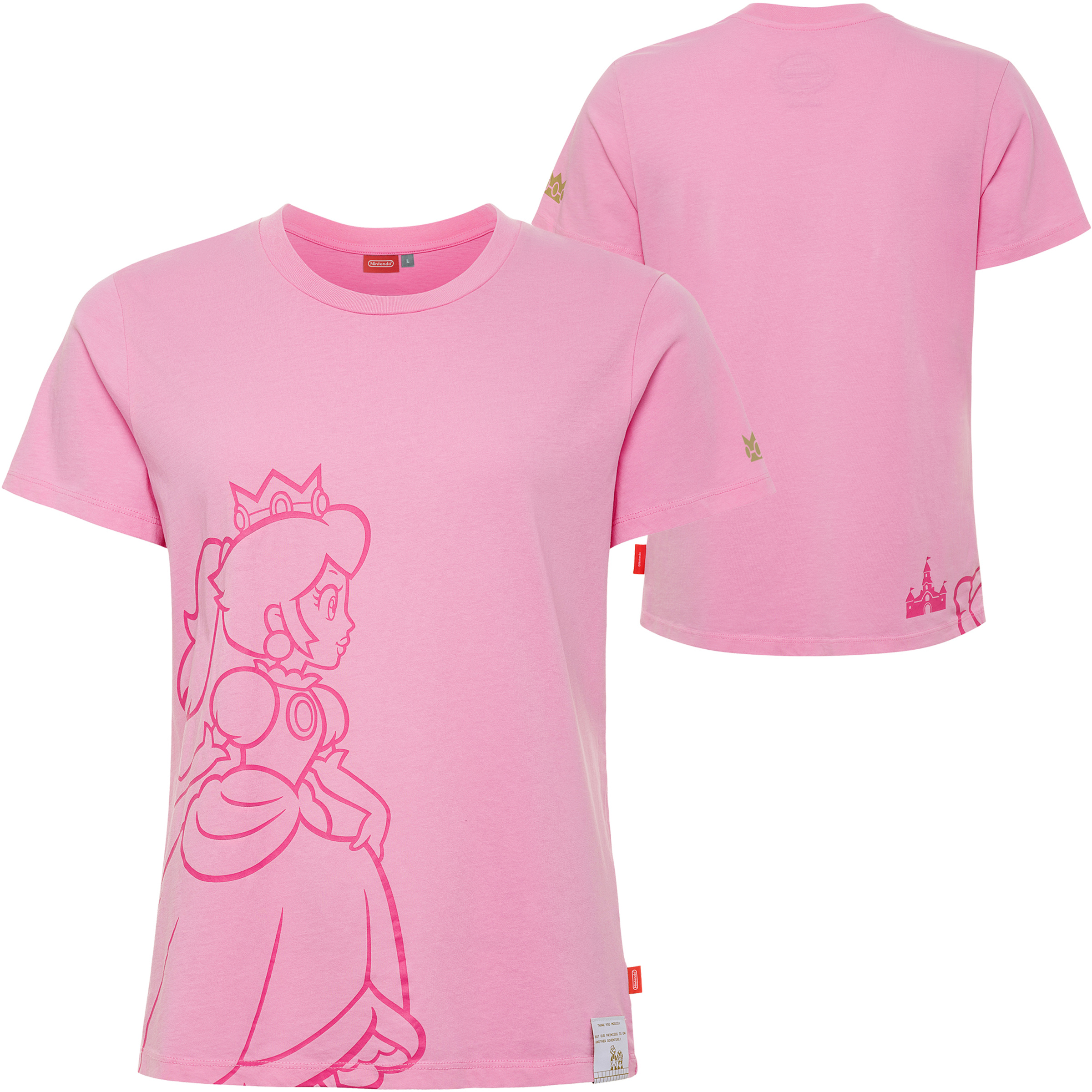Peach™ Collection - Princess Peach's Castle Pink T-Shirt - M - Nintendo ...
