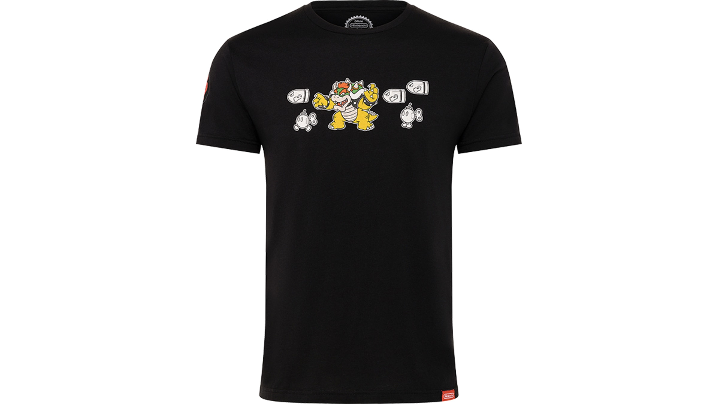 Bowser with Enemies T-shirt - Black - XS - Nintendo Official Site