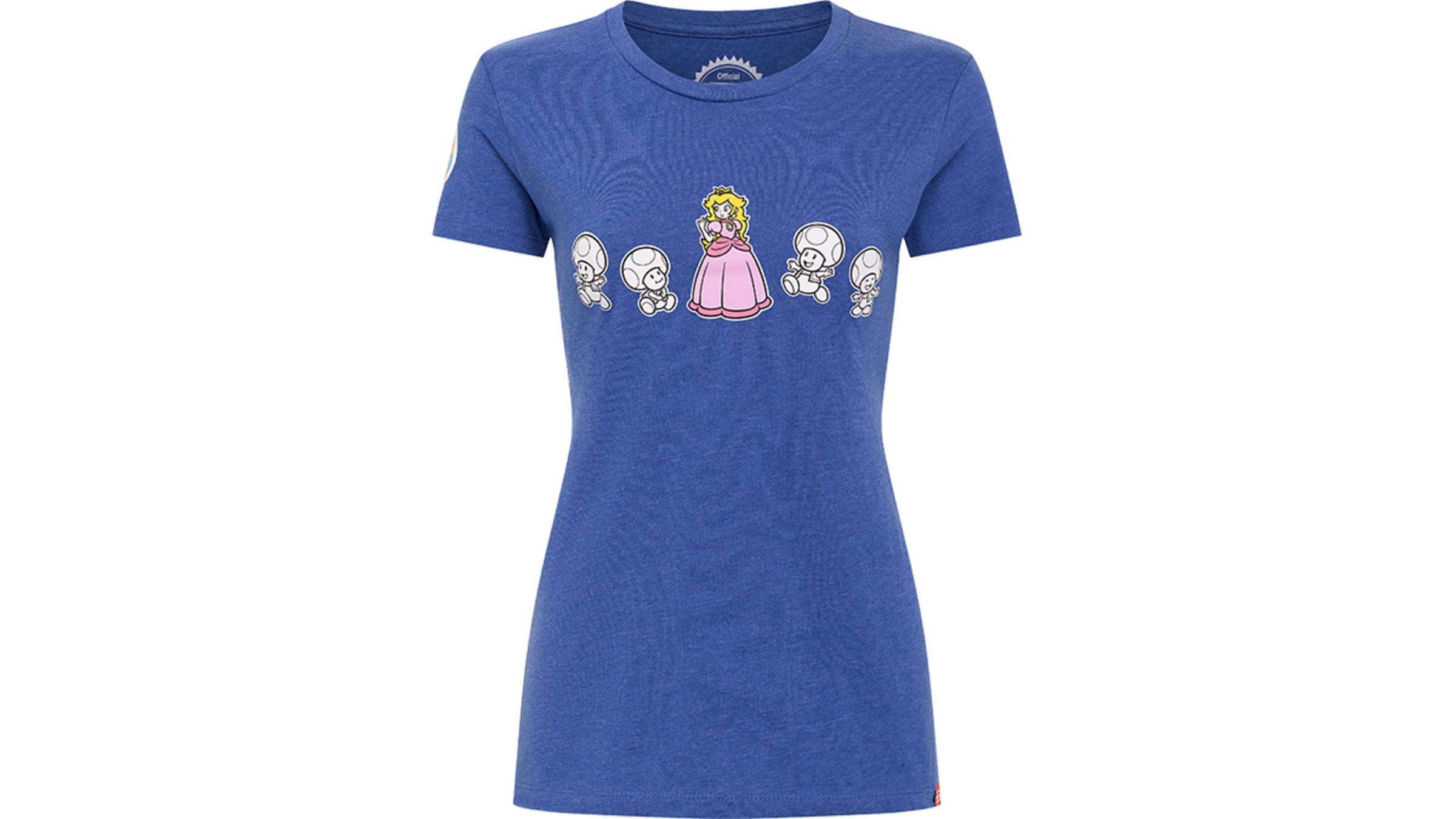 Peach and Toads T-shirt - Royal Blue - L (Women's Cut) - Nintendo ...