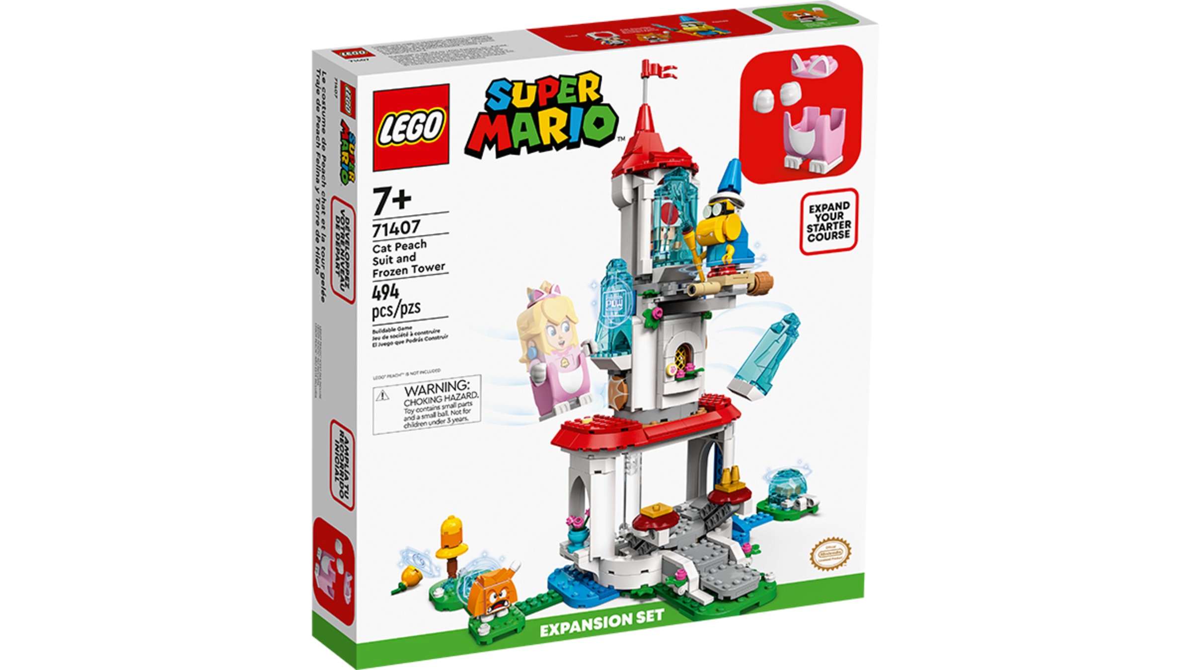 LEGO® Super Mario™ Cat Peach Suit and Frozen Tower Expansion Set ...