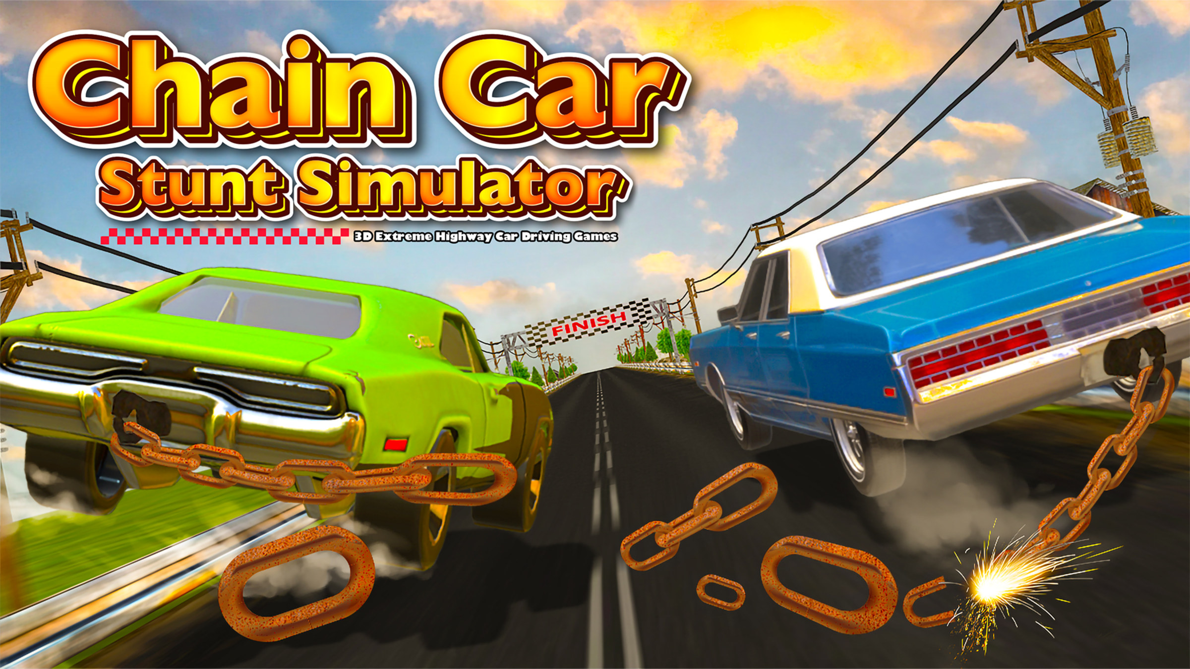 Chain Car Stunt Simulator - 3D Extreme Highway Car Driving Games for ...