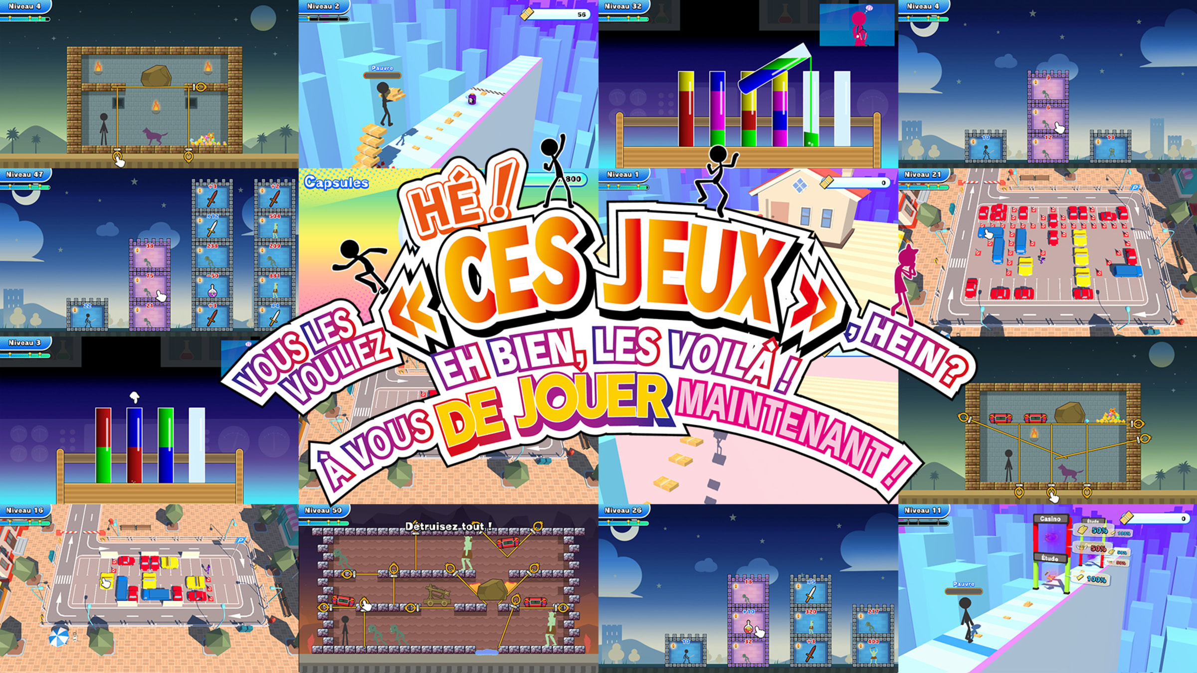HÉ ! VOUS LES VOULIEZ « CES JEUX », HEIN ? EH BIEN, LES VOILÀ ! À VOUS ...
