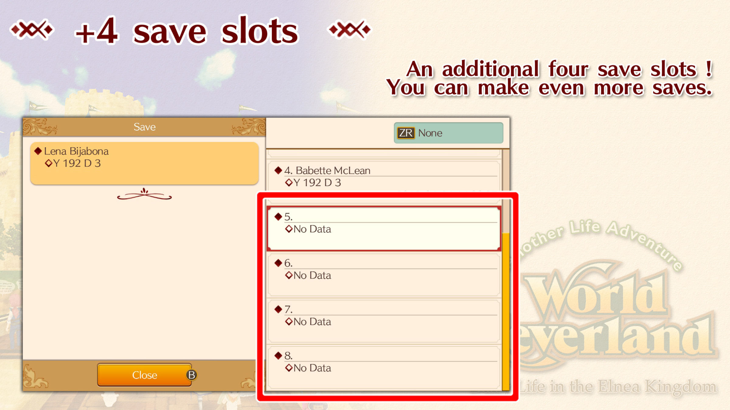 +4 save slots (adds 4 additional save data slots) para Nintendo Switch ...