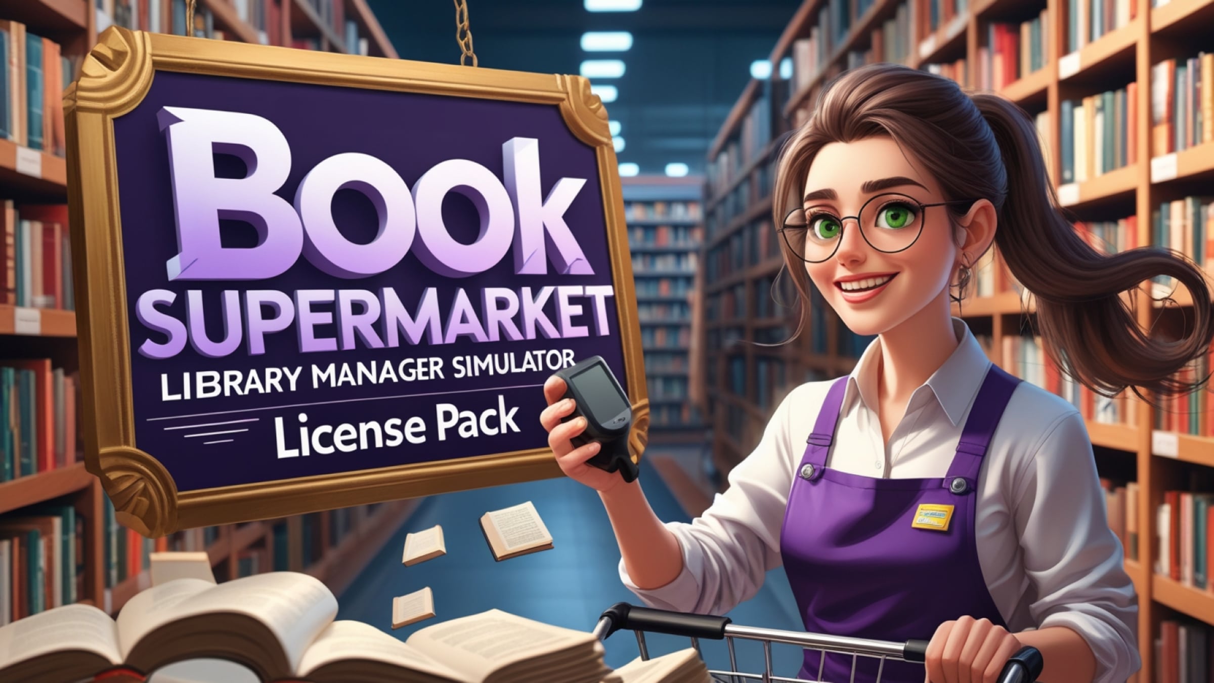 Book Supermarket Library Manager Simulator License Pack Pour Nintendo