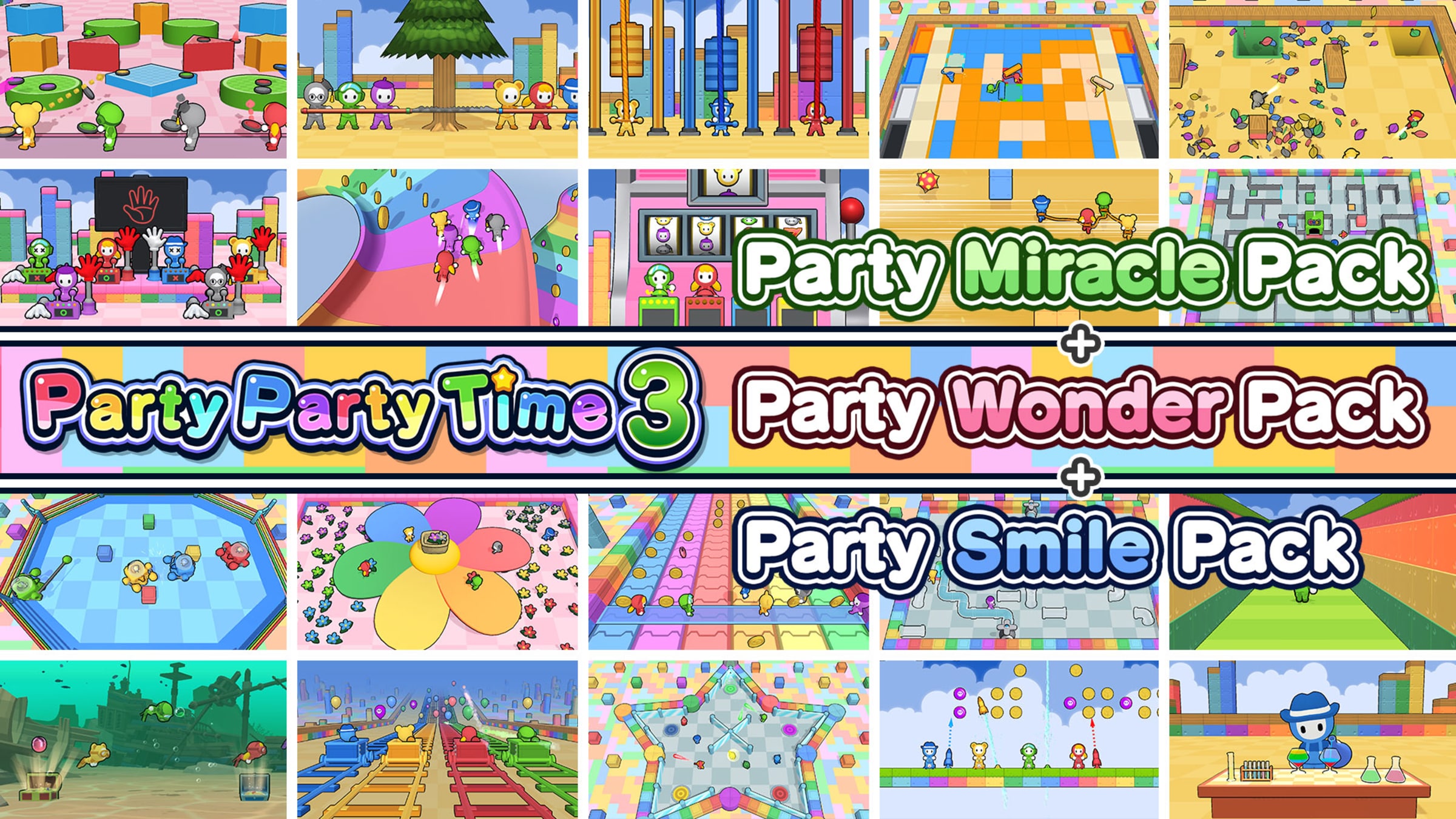 Party Miracle Pack + Party Wonder Pack + Party Smile Pack for Nintendo ...