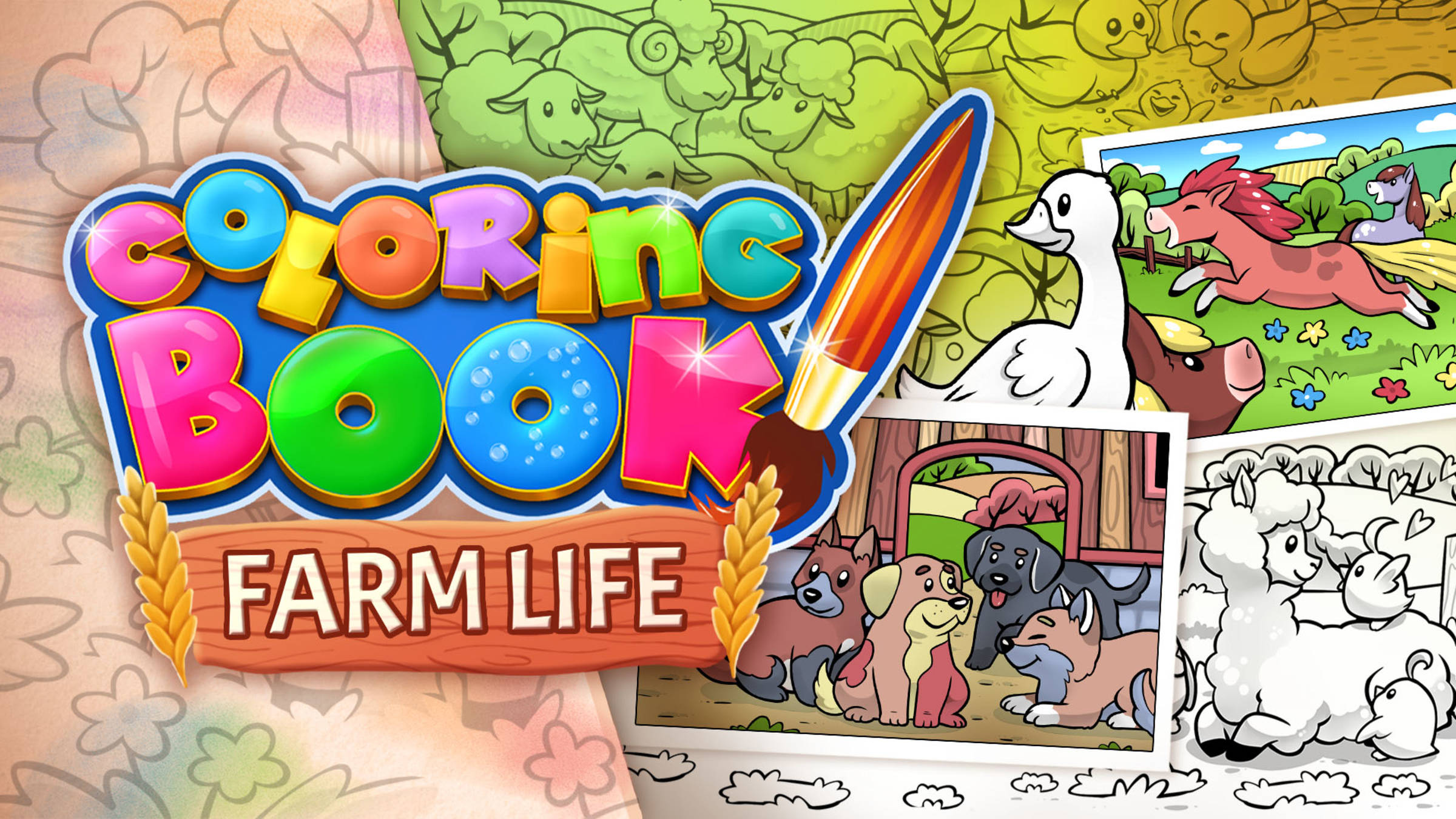 Coloring Book: Farm Life - 29 new drawings for Nintendo Switch ...