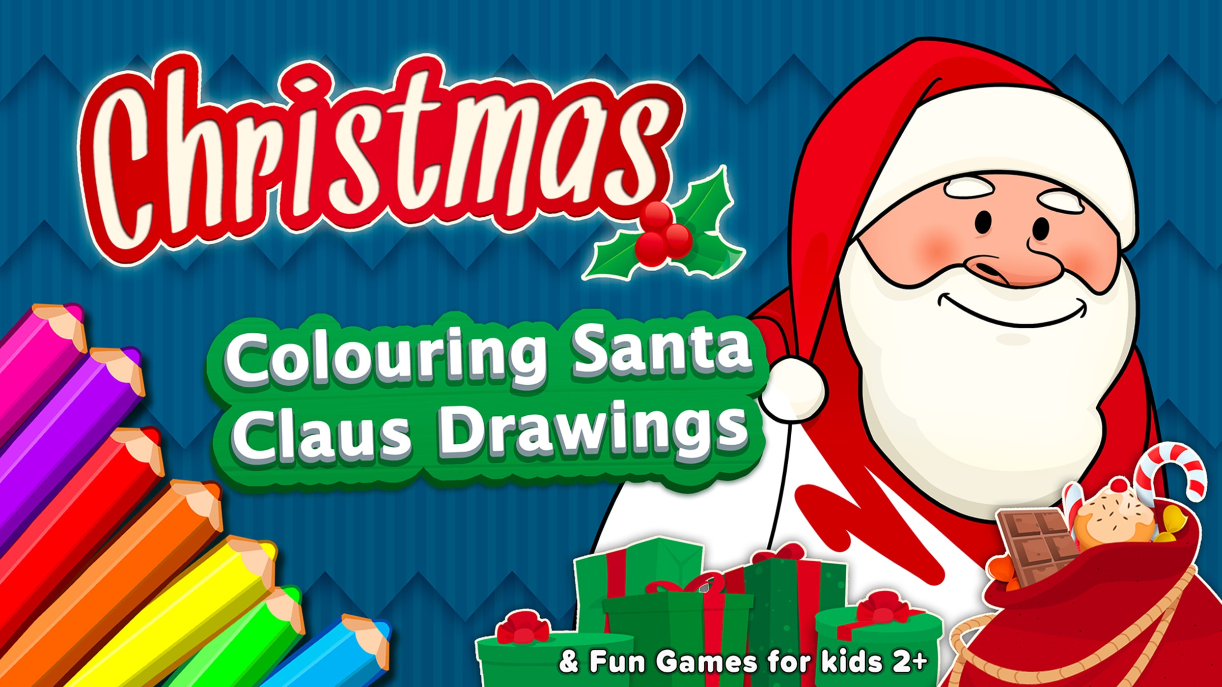 santa pictures to colour