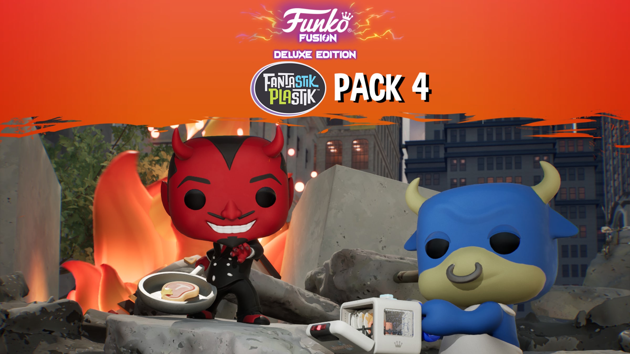 Funko Fusion Deluxe Edition - Fantastik Plastik Pack 4 - T-Bone + El ...