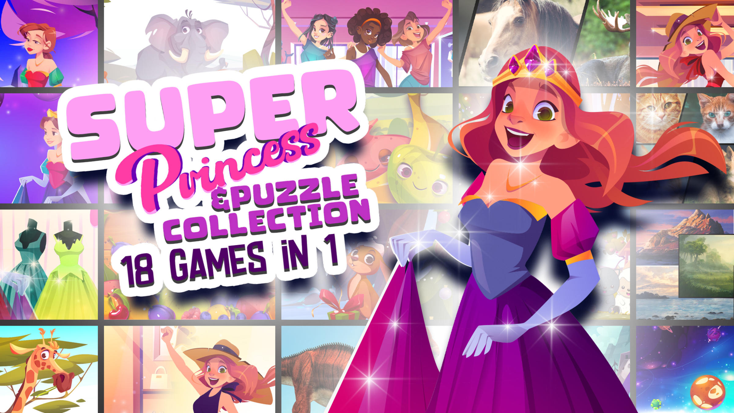 Super Princess & Puzzle Collection: 18 Games in 1 for Nintendo Switch ...
