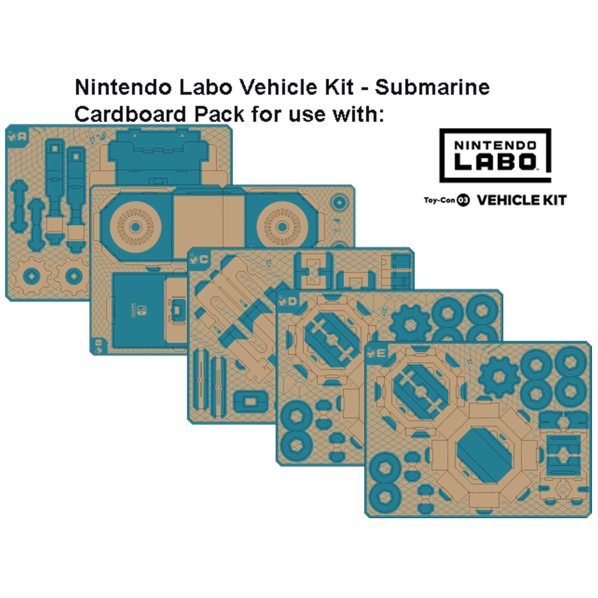 Nintendo Labo Vehicle Kit - Submarine Cardboard Pack - Nintendo ...