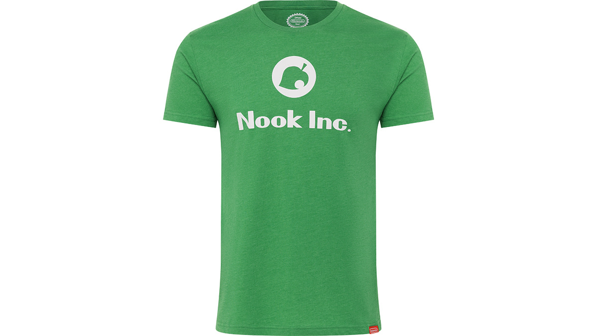 Animal Crossing - Nook Inc. Leaf T-shirt - Green - Nintendo Official Site