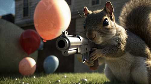 squirrels with weapons