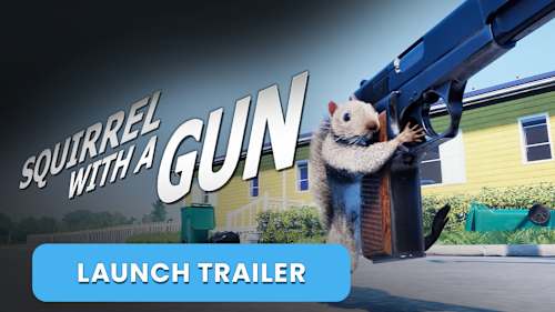 doge squirrel with a gun