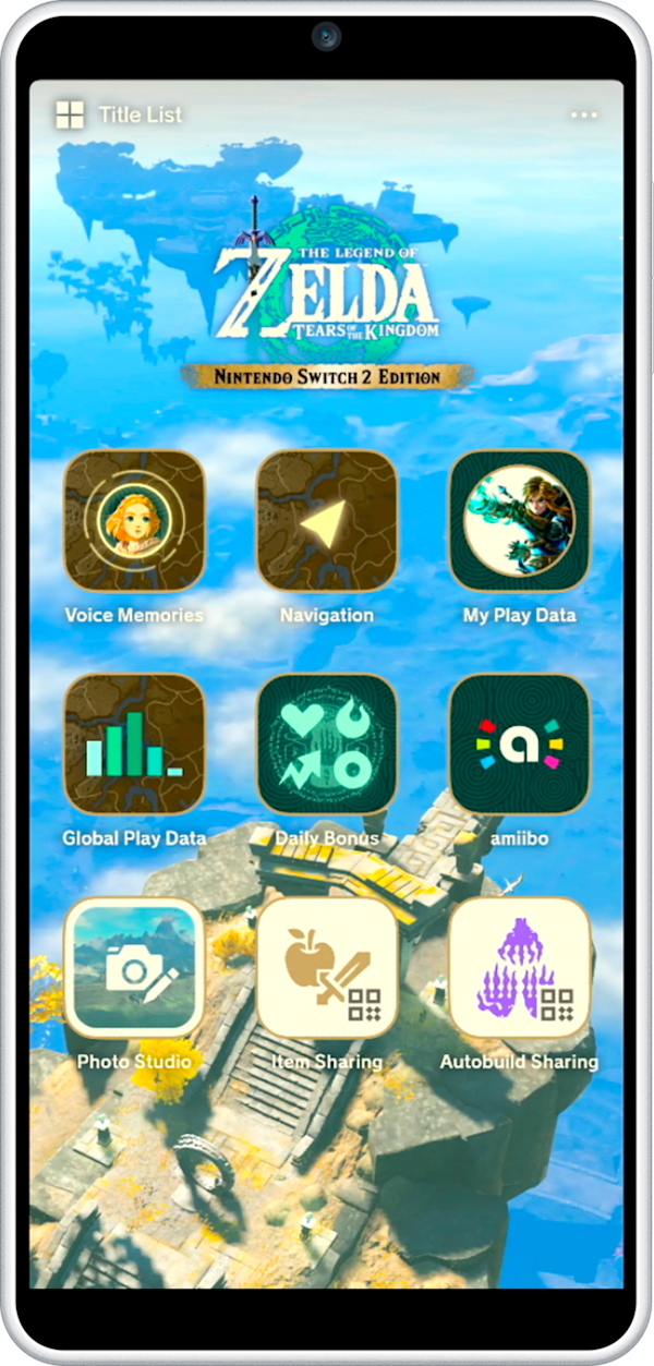 ZELDA NOTES para o aplicativo Nintendo Switch App