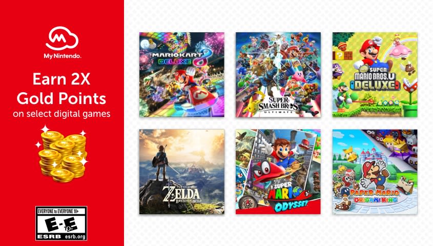 Earn double My Nintendo Gold Points on select digital Nintendo games ...