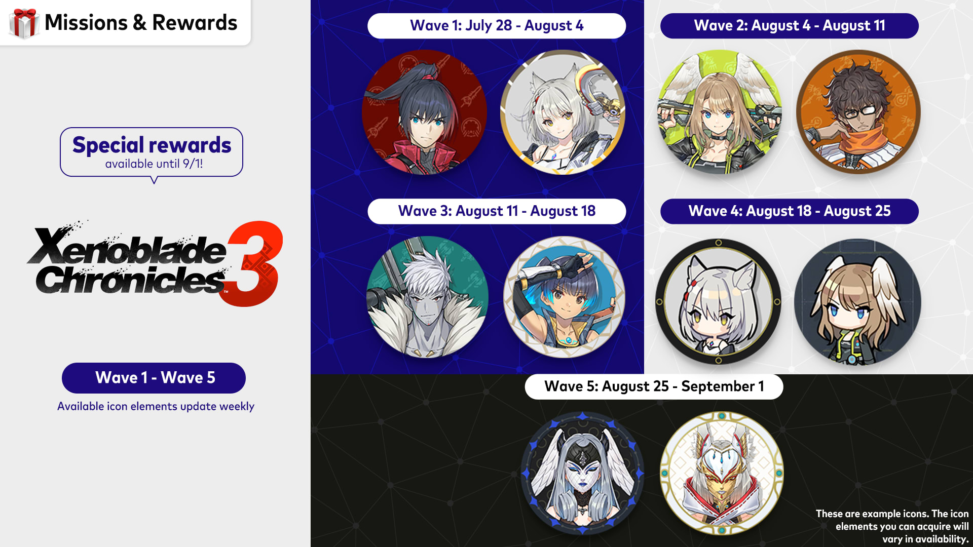 Join Noah and Mio with icon elements inspired by Xenoblade Chronicles ...