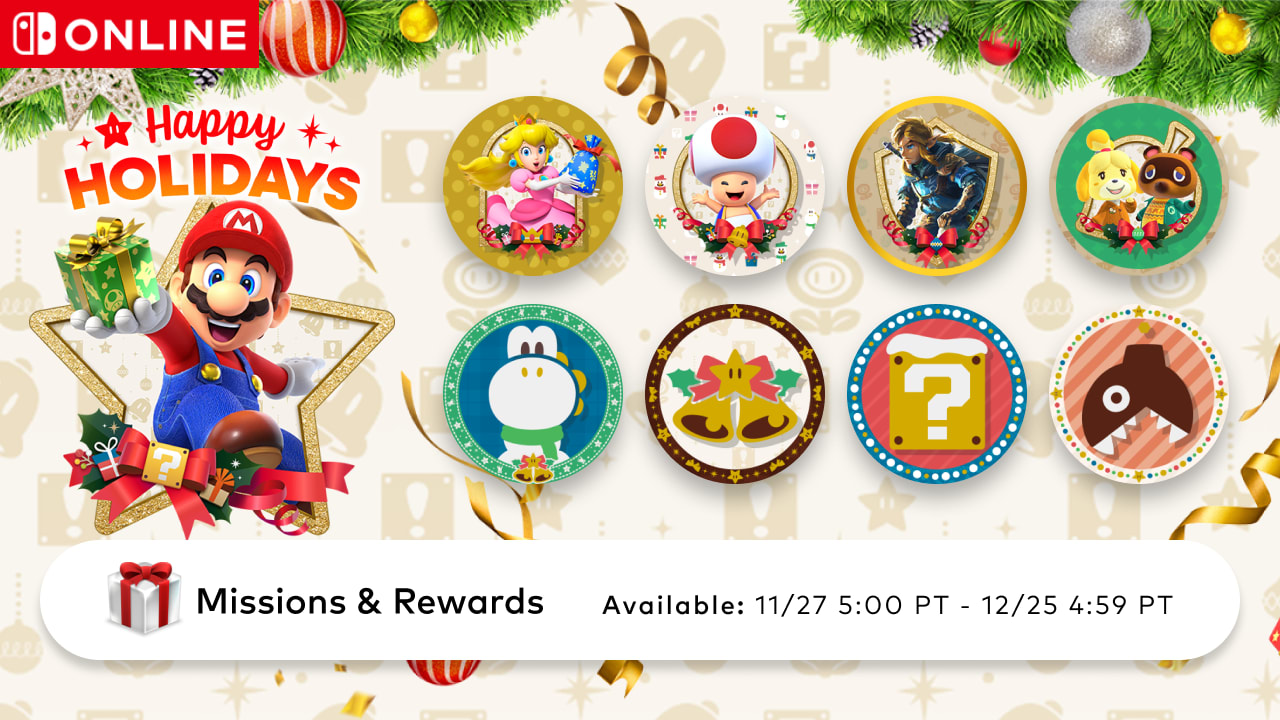 Get festive with holiday icon elements featuring Nintendo characters ...