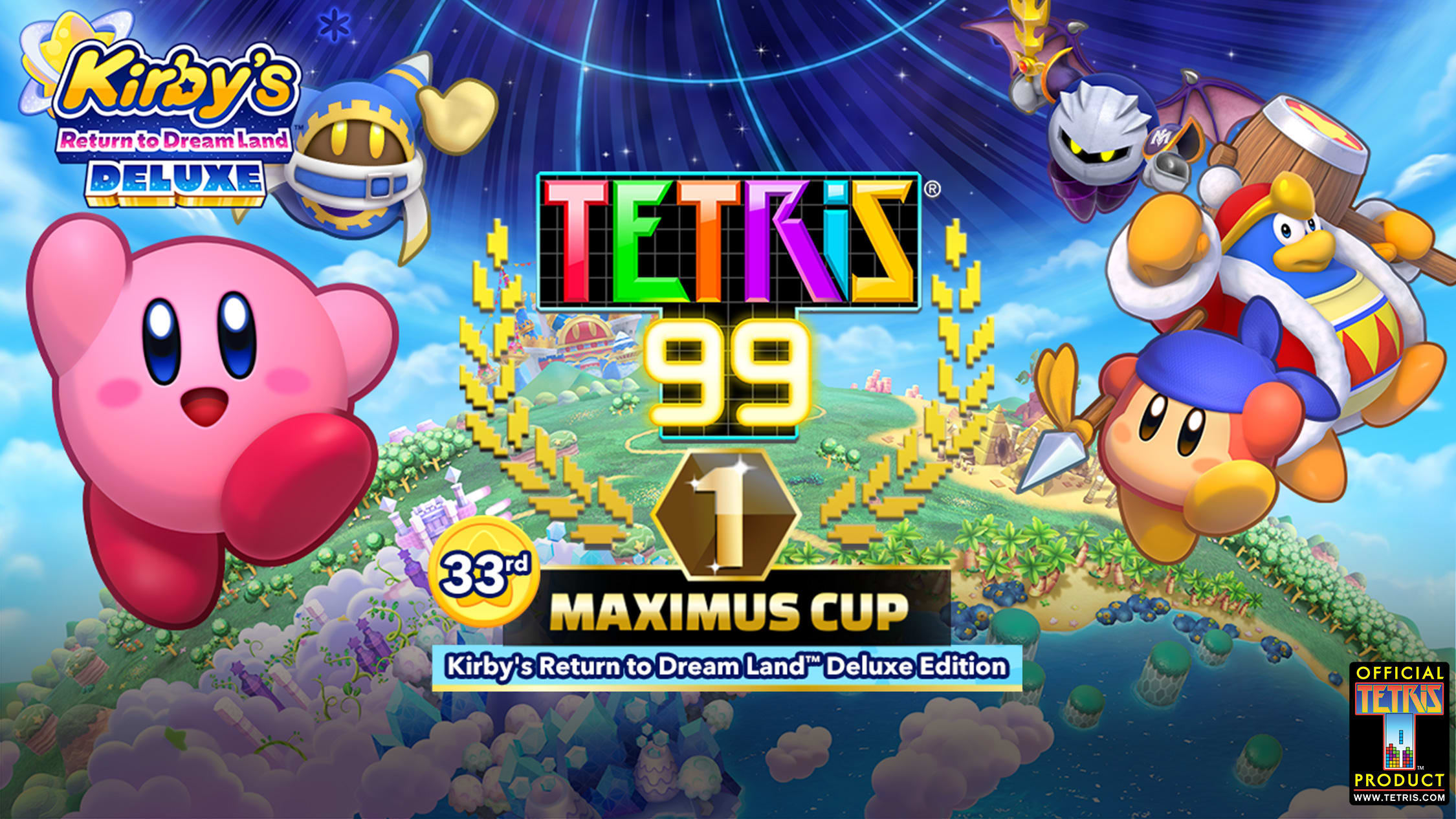 Earn an in-game theme in the Tetris® 99 33rd MAXIMUS CUP event