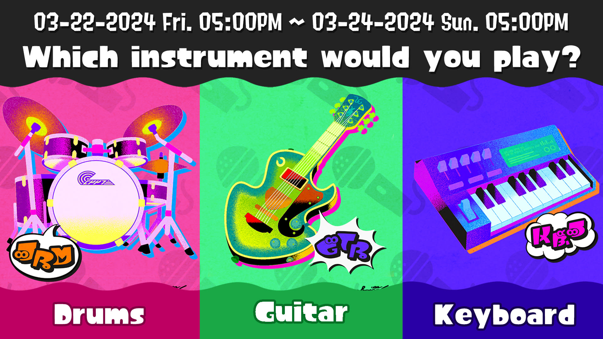 Get the band together for the next Splatfest in the Splatoon 3 game