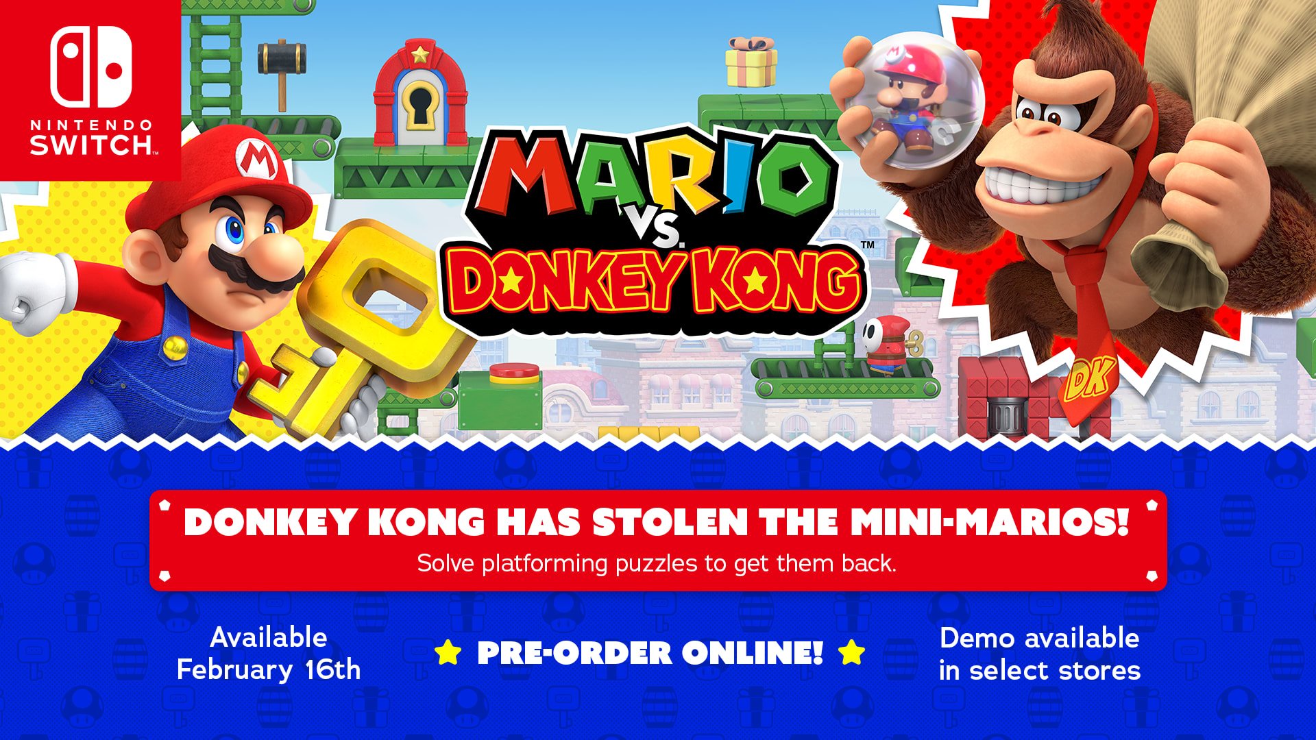 Solve platforming puzzles to get them back with the Mario vs. Donkey ...