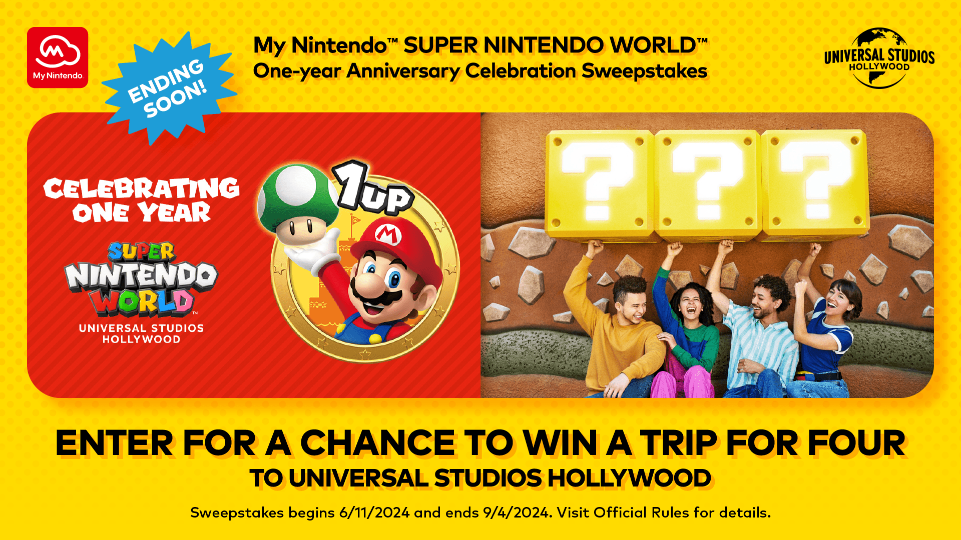 My Nintendo™ SUPER NINTENDO WORLD™ One-year Anniversary Celebration ...