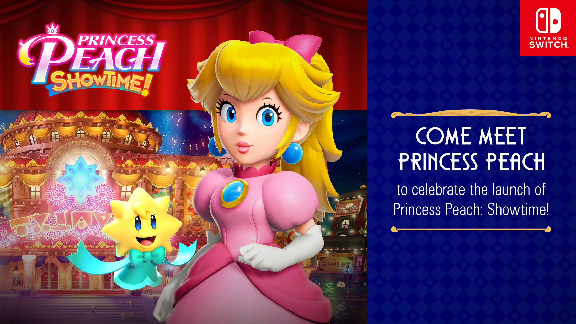 Meet Princess Peach in celebration of Princess Peach: Showtime!