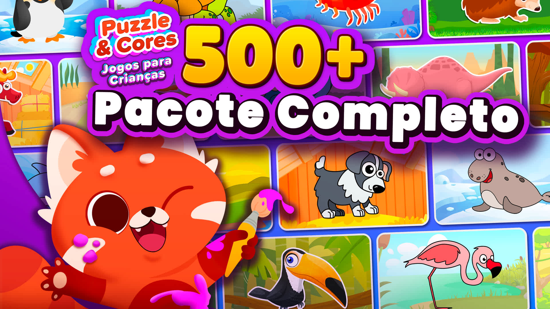 Puzzle & Cores Jogos para Crianças 500+ Pacote Completo para Nintendo ...